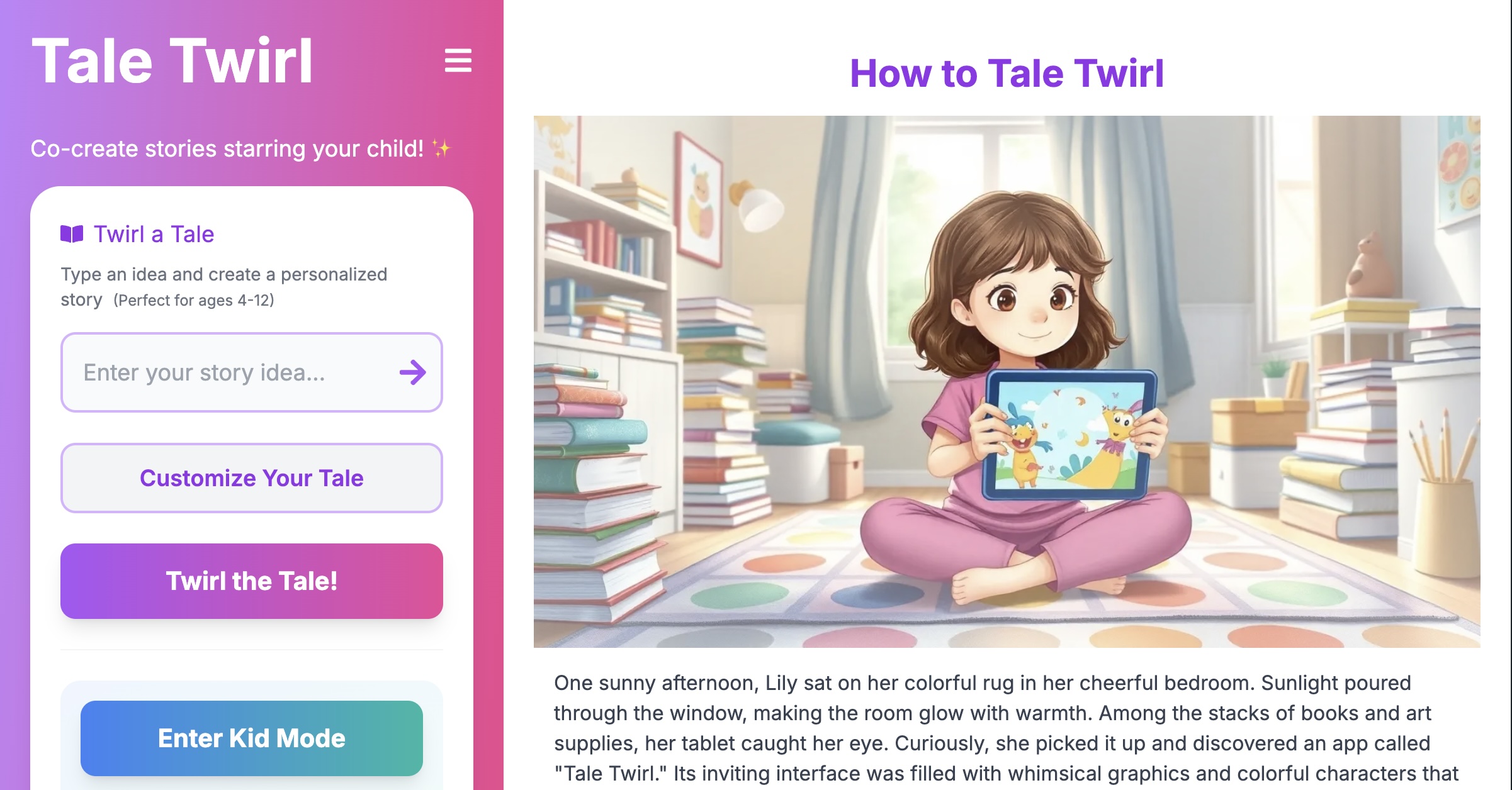 Tale Twirl | Interactive Stories for Kids